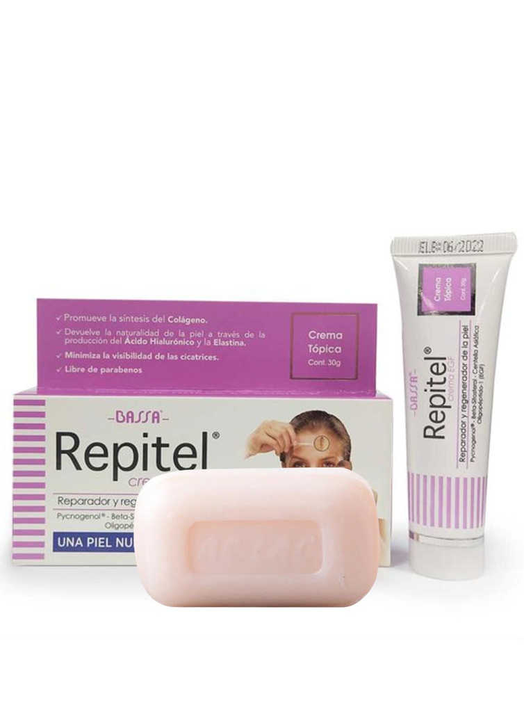Pack Repitel Crema EGF + GRATIS Ac-Lac Jabón Barra | Dermashop